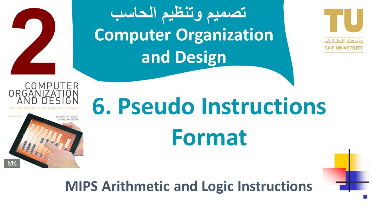 Computer Organization and Design | 6. Pseudo Instructions Format ...