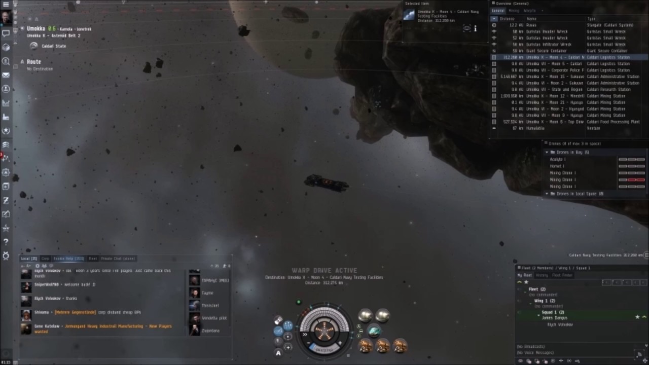 Asteroid Collision Boxes EVE Online - YouTube