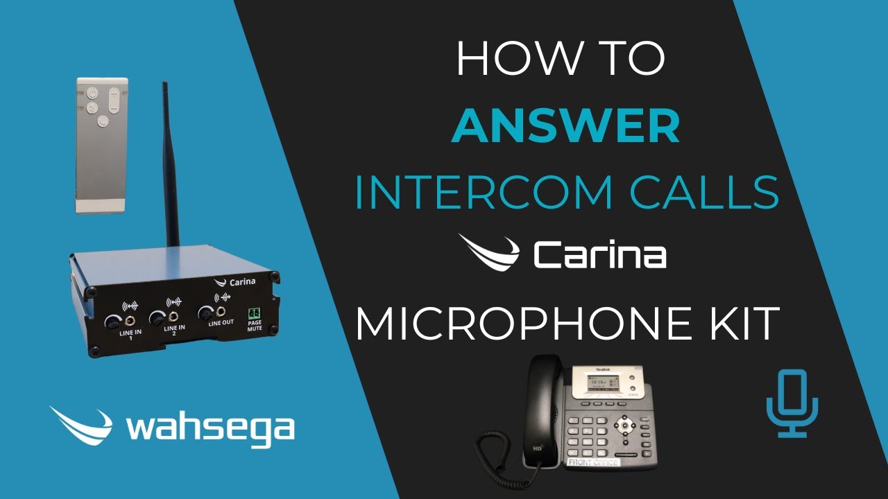 How to Answer an Intercom Call via the Carina Wireless Microphone - YouTube