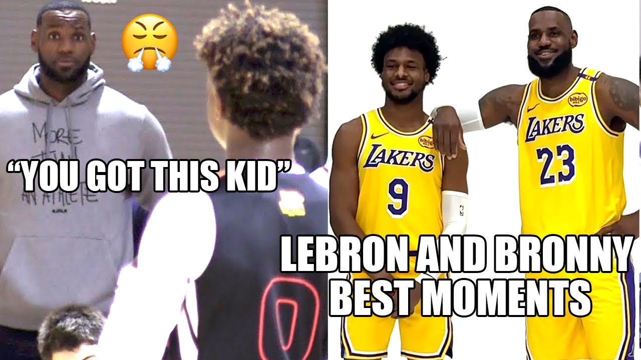LEBRON AND BRONNY JAMES BEST MOMENTS! - YouTube