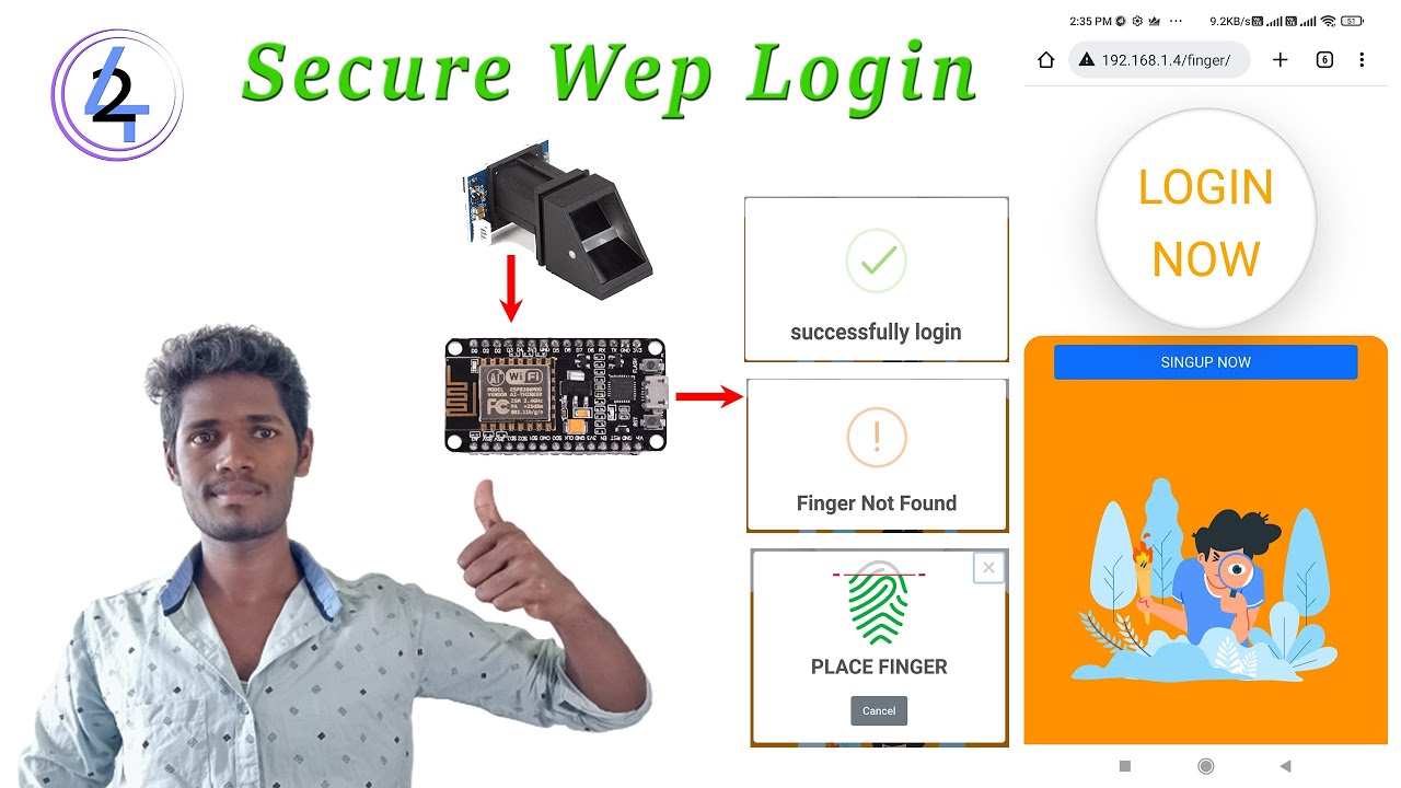 Secure Web Login App Using Finger Print R305 and Nodemcu | M42 TECH ...