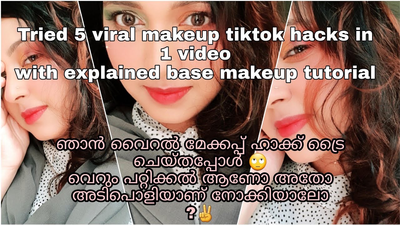 Trying trending tiktok hacks|| explained makeup tutorial for beginners ...