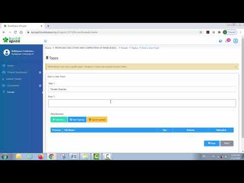 Tender Submit Tender Queries - YouTube