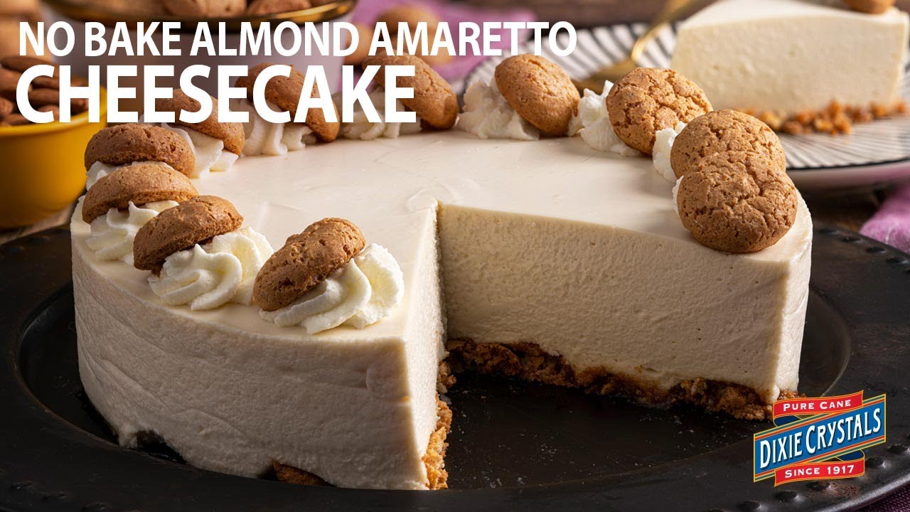How to Make No Bake Almond Amaretto Cheesecake - YouTube