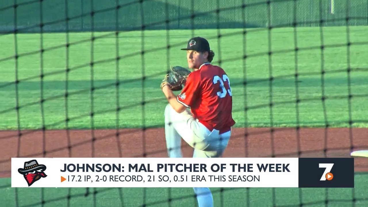 Conner Johnson named Mid America League Pitcher of the Week - YouTube