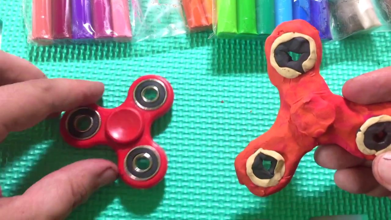 Modeling Clay Fidget Spinner | entertainment for kids - YouTube