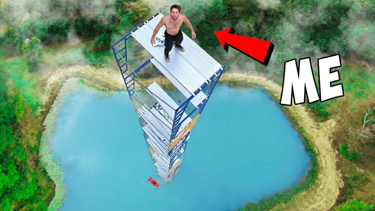 I Built a 70FT High Dive in My Backyard! - YouTube