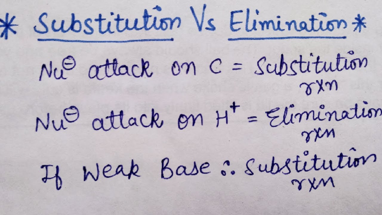 Substitution Vs Elimination Reactions Trick | Organic chemistry | JEE ...