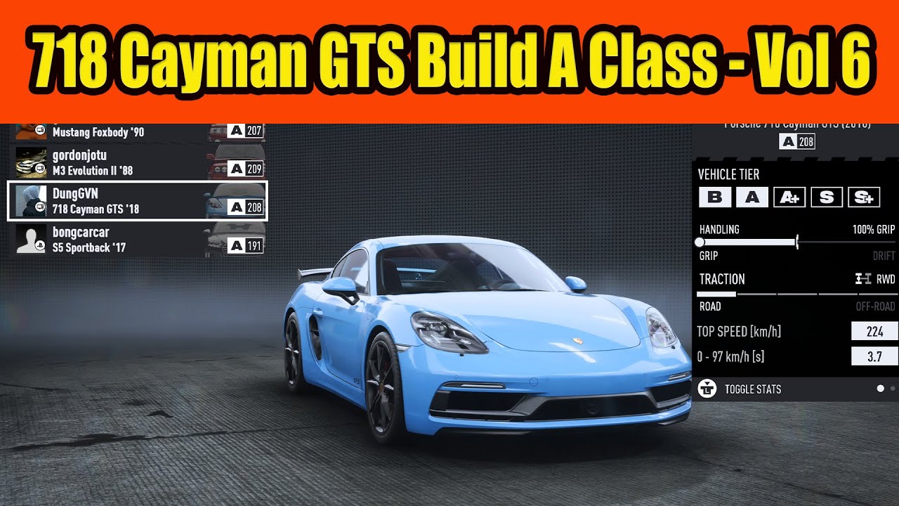 Porsche 718 Cayman GTS Build A Class Car in NFS Unbound Vol 6 - YouTube