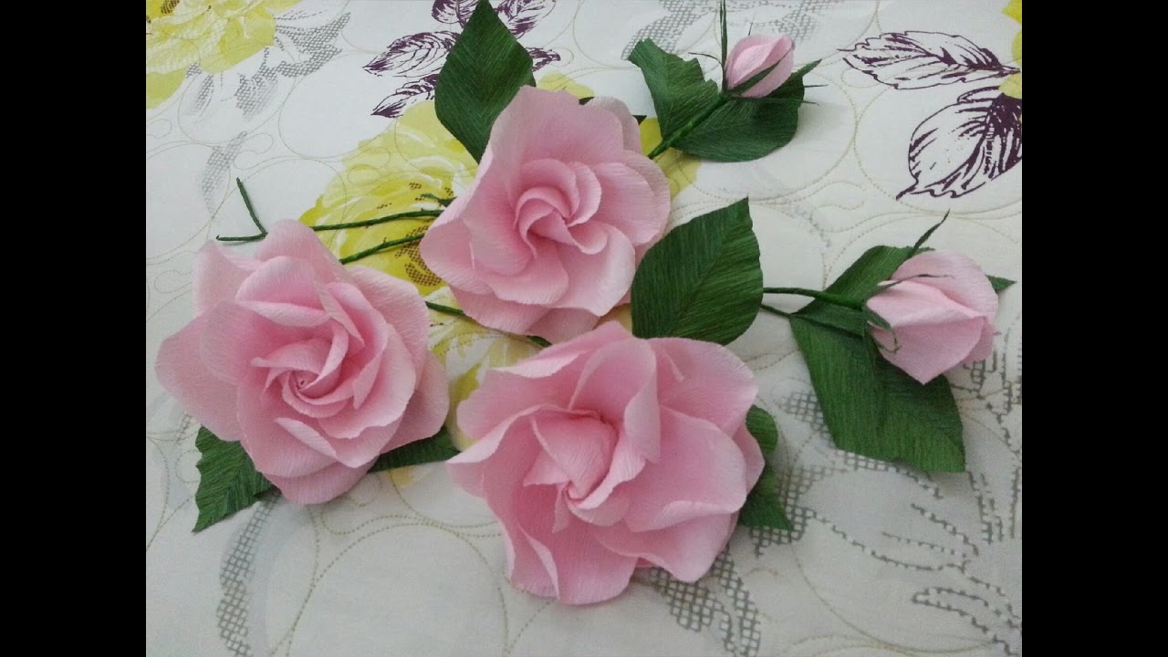 How To Make Paper Flower - Craft Tutorial - YouTube