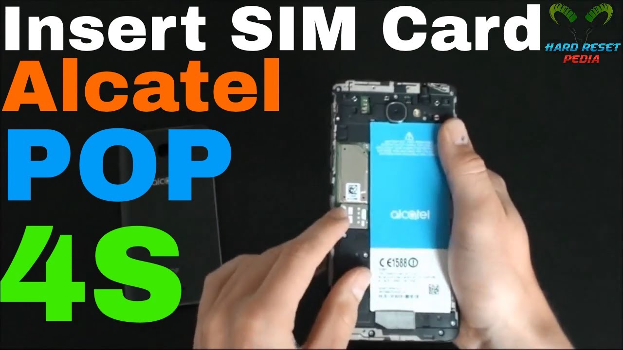 Alcatel One Touch Pop 4S Insert the SIM card - YouTube