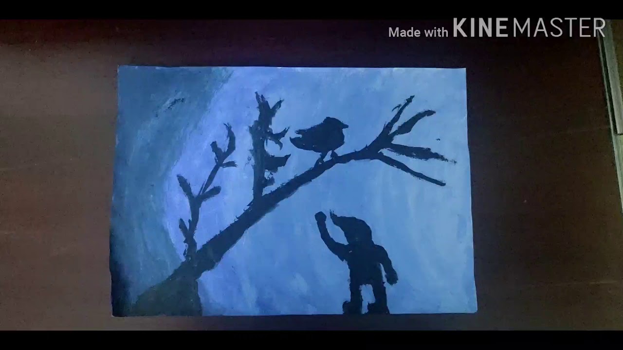 Nightfall painting drawing/easy drawing for kids - YouTube
