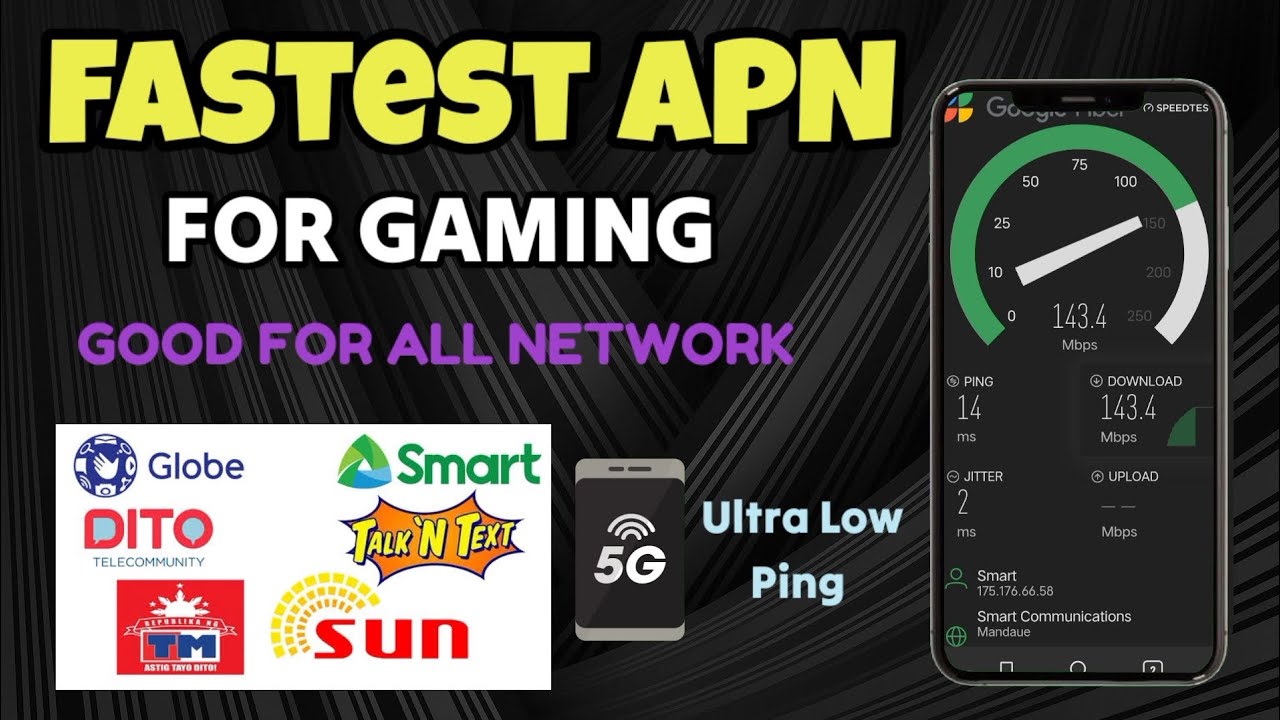 Lower your Ping in Any Games Using This Fast APN | ULTRA LOW PING APN ...