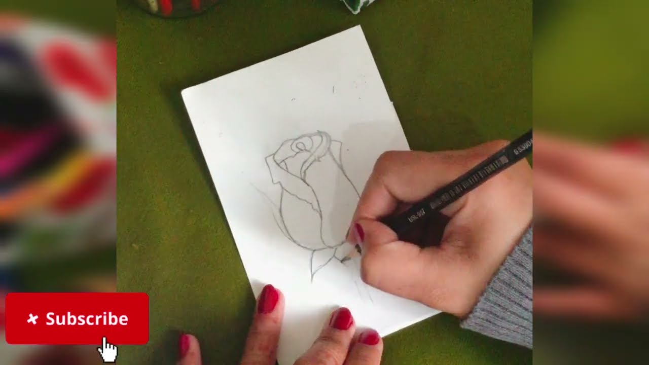 How to draw a rose ? Practice with me | Rose Drawing | - YouTube