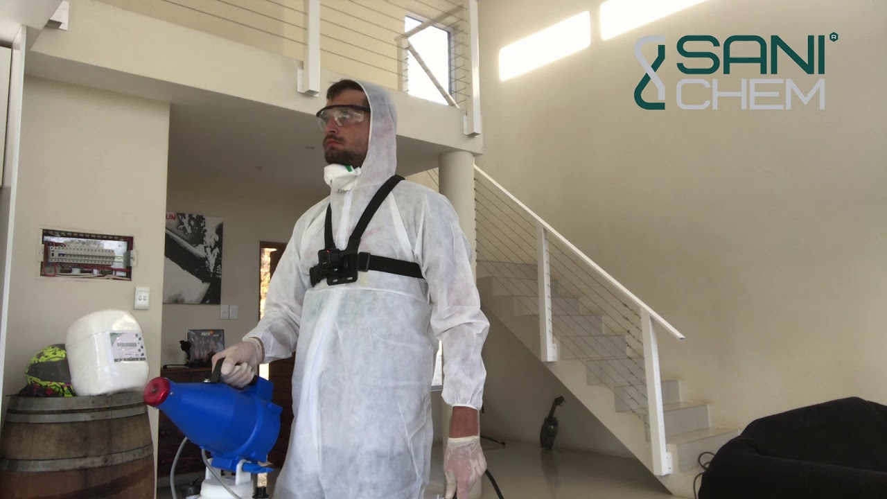 SaniGuard with Handheld ULV Machine - YouTube