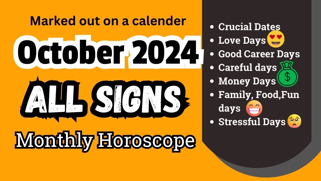October Monthly Horoscope All Signs 2024 - YouTube