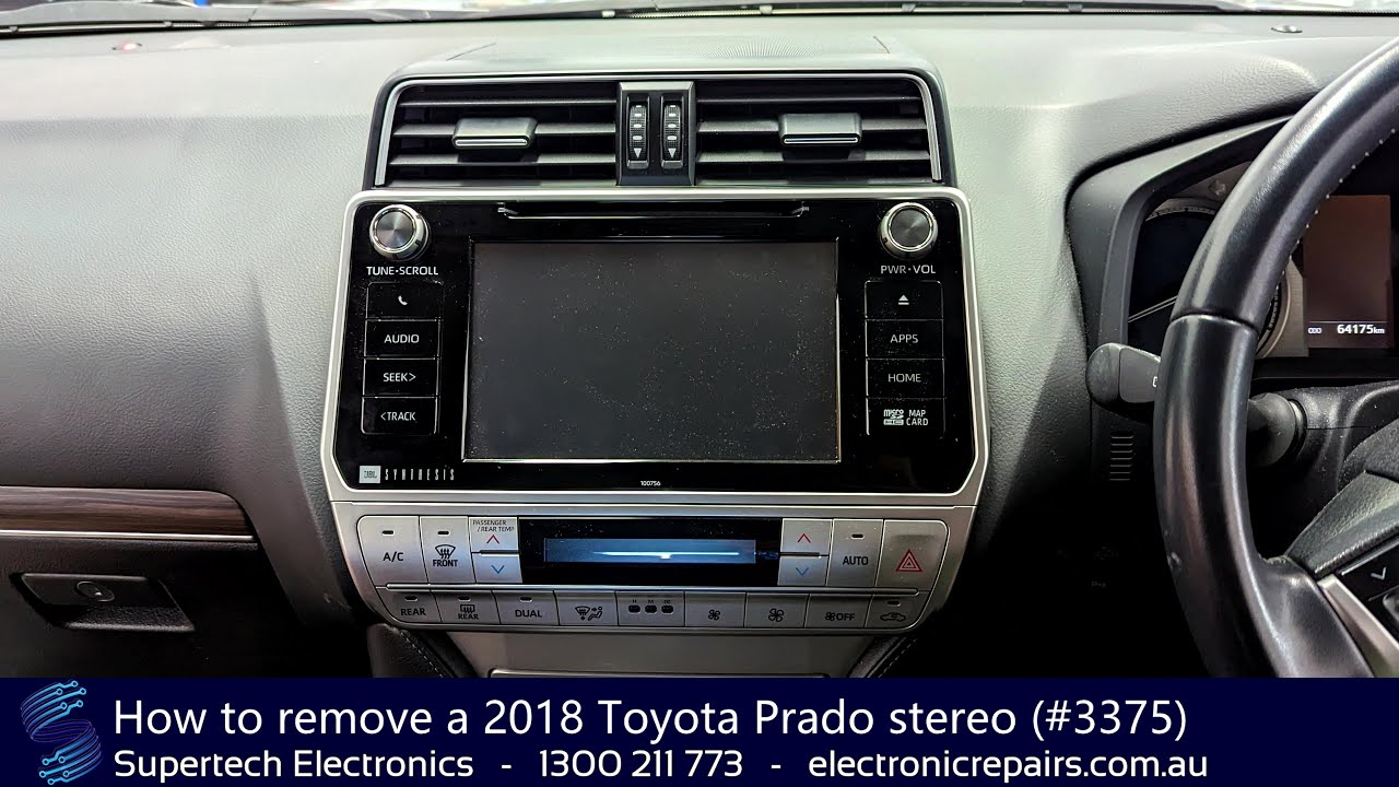 How to remove a 2018 Toyota Prado stereo (#3375) - YouTube