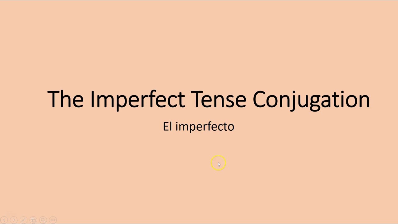 Imperfect Tense Conjugation - YouTube