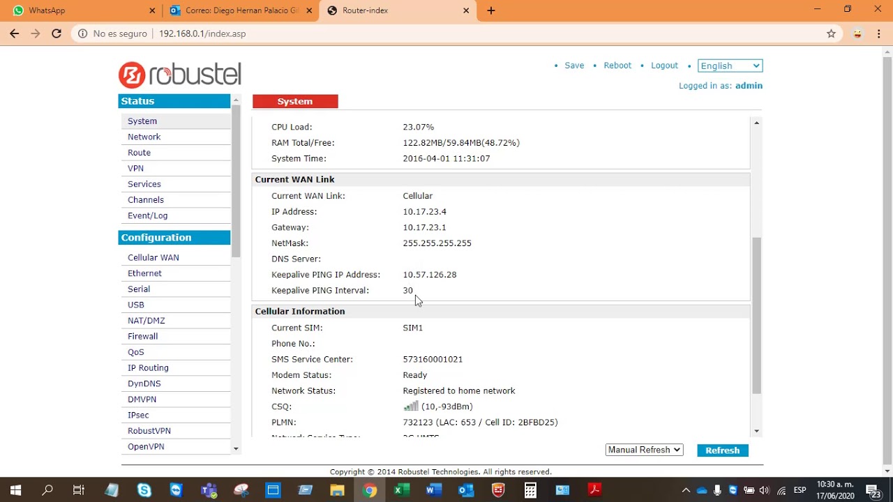 CONFIGURACIÓN BASICA MODEM ROBUSTEL R3000 LTE - YouTube