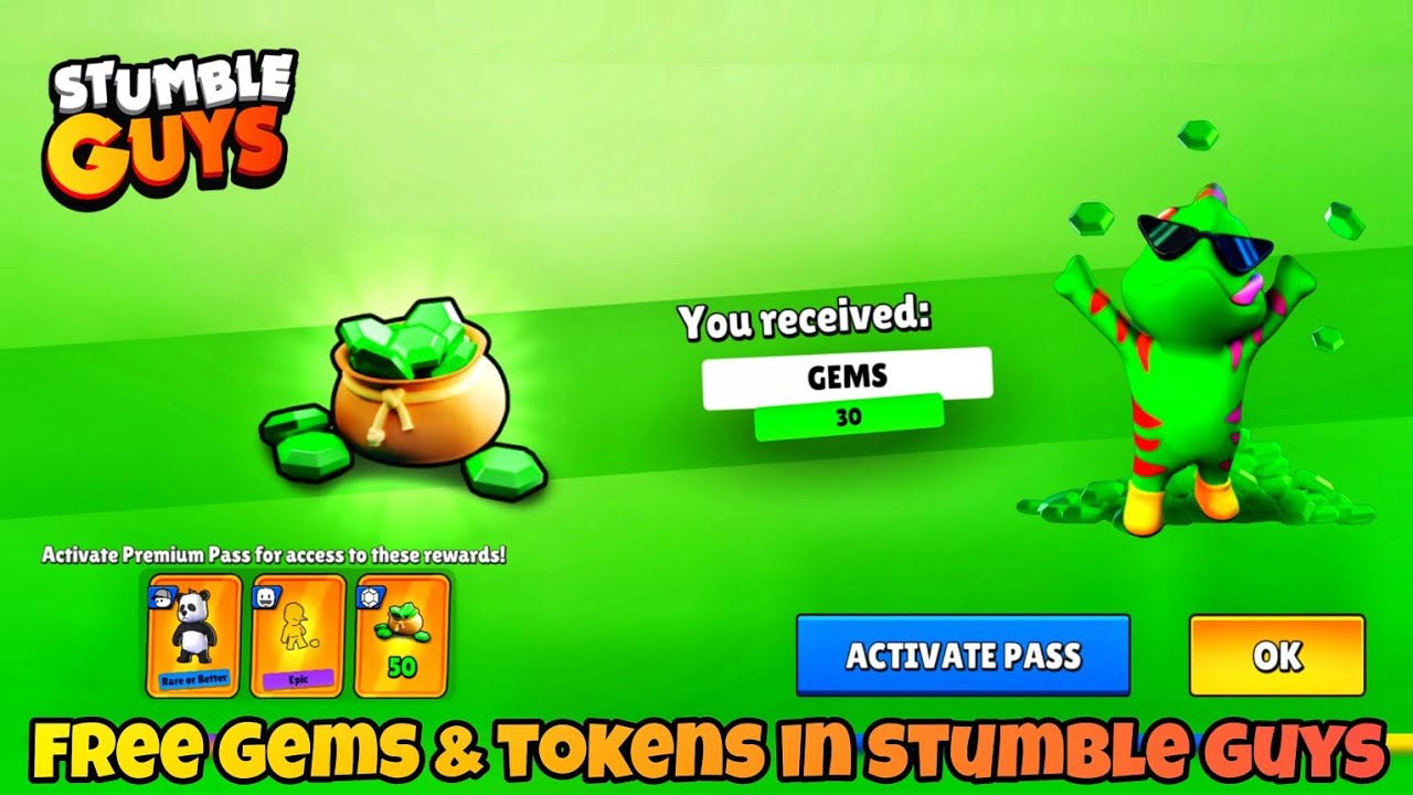 Free Gems & Tokens in Stumble Guys Stumble Pass - YouTube