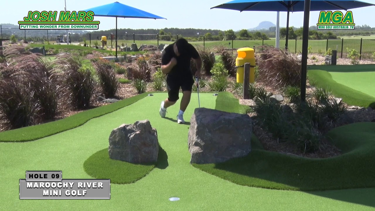 MAROOCHY RIVER MINI GOLF - HOLE 09 - HOLE IN ONE ACE - JOSH MARS - YouTube