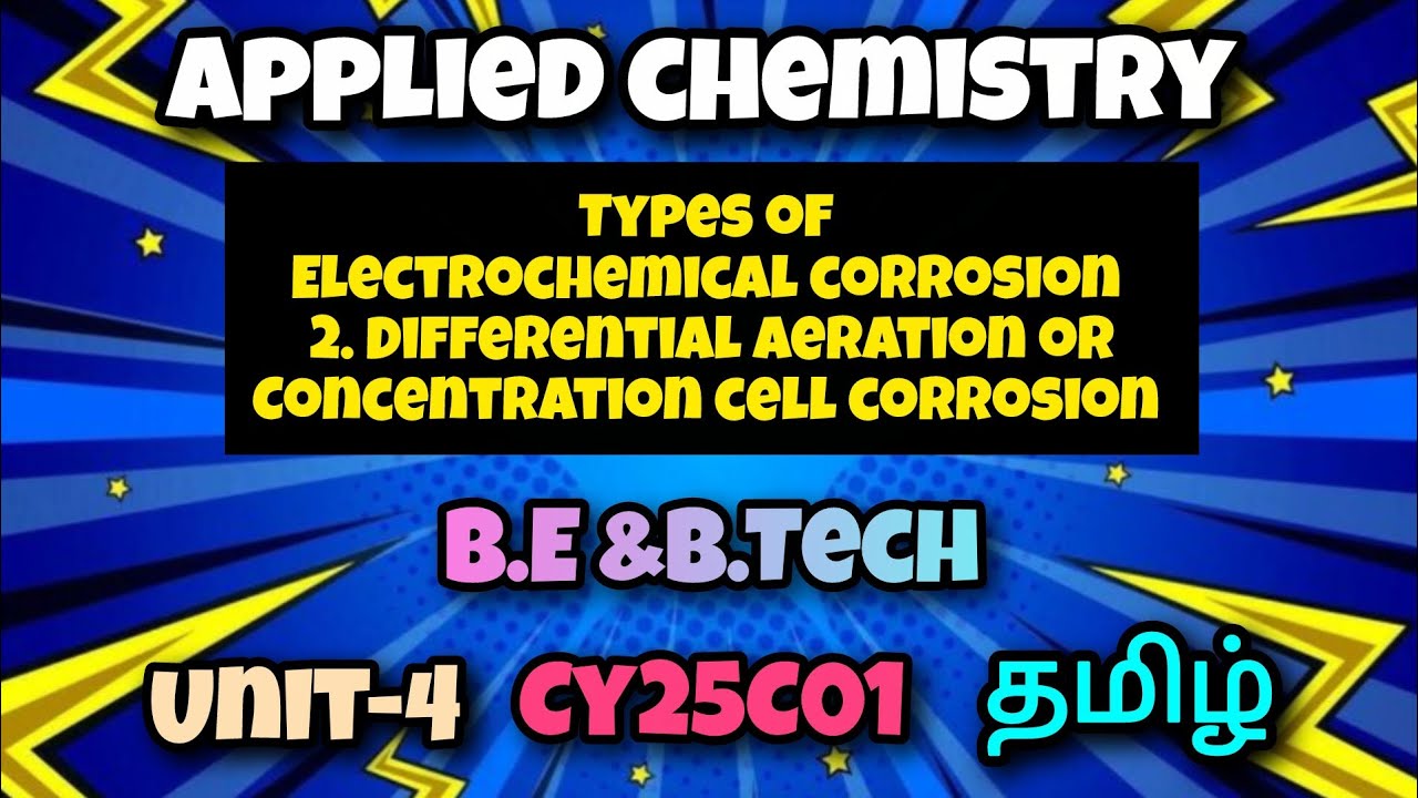 Applied chemistry|Differential aeration or concentration cell corrosion ...