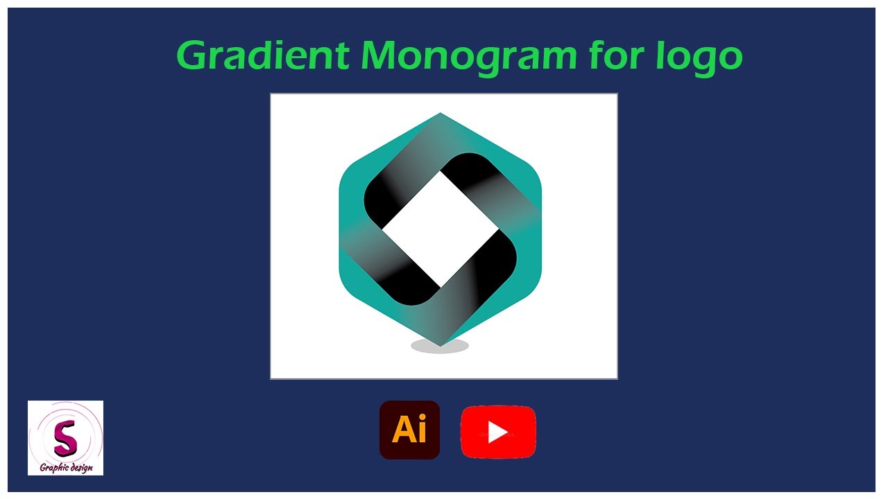 How to Create a Gradient Monogram in Adobe Illustrator - Step by Step ...