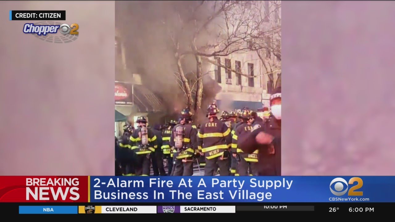 2-Alarm Fire At A Party Supply Business In The East Village - YouTube