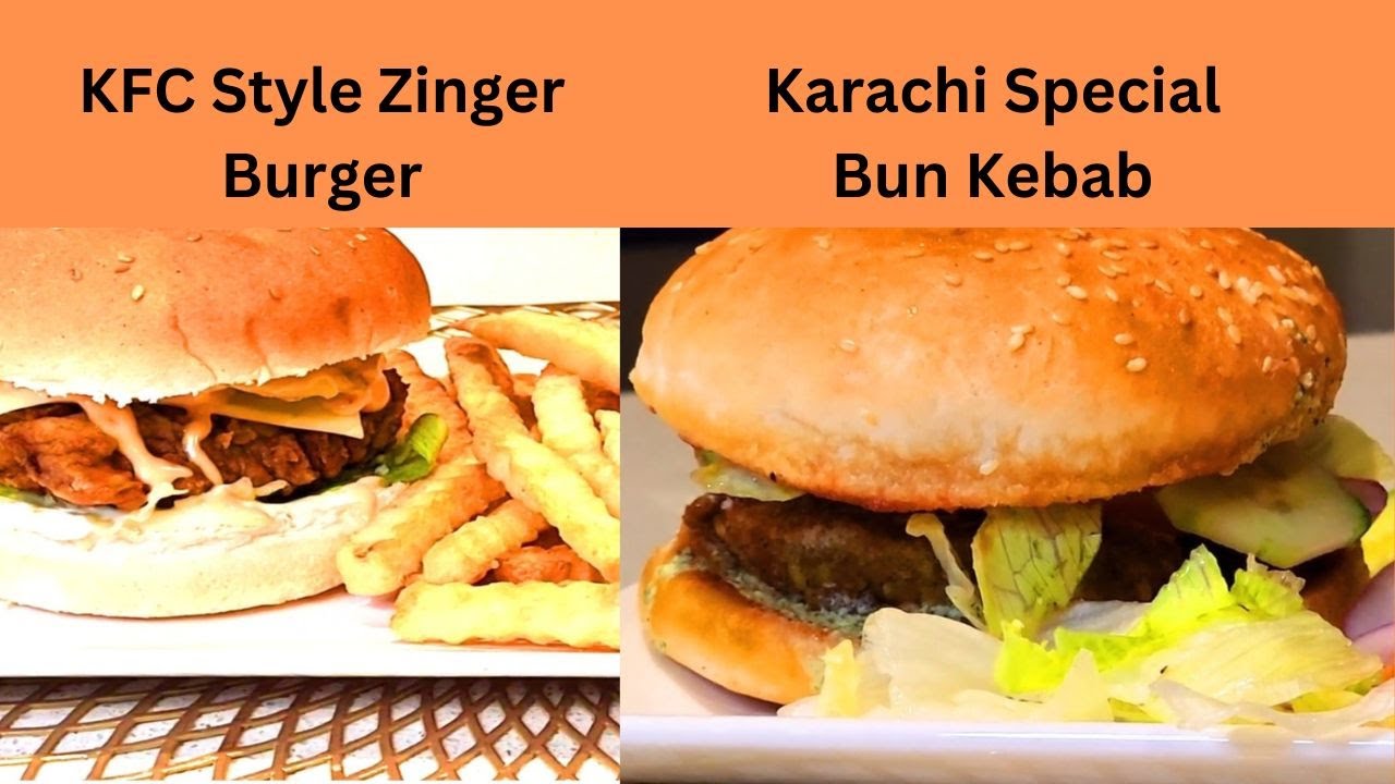 KFC Style Zinger Burger | Karachi Special Bun Kebab - YouTube