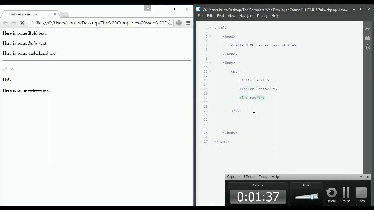 Ep.7 | Creating an Unordered List in HTML | Beginner’s Guide - YouTube