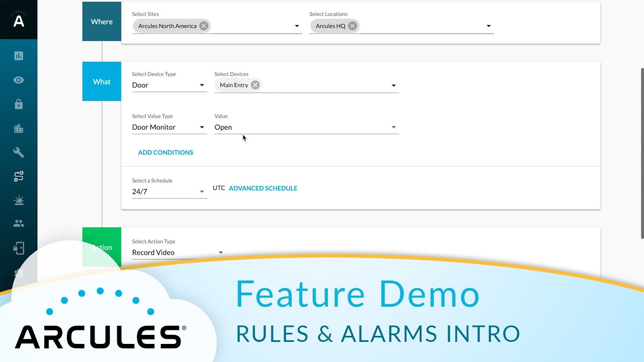 Arcules Cloud Security Rules & Alarms - YouTube