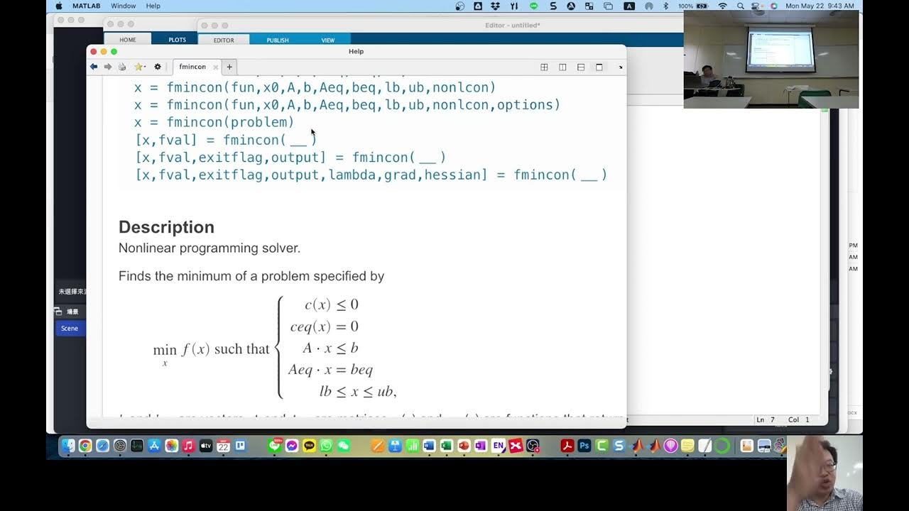 111-2 Optimization - 0522 fmincon & Genetic Algorithm - YouTube