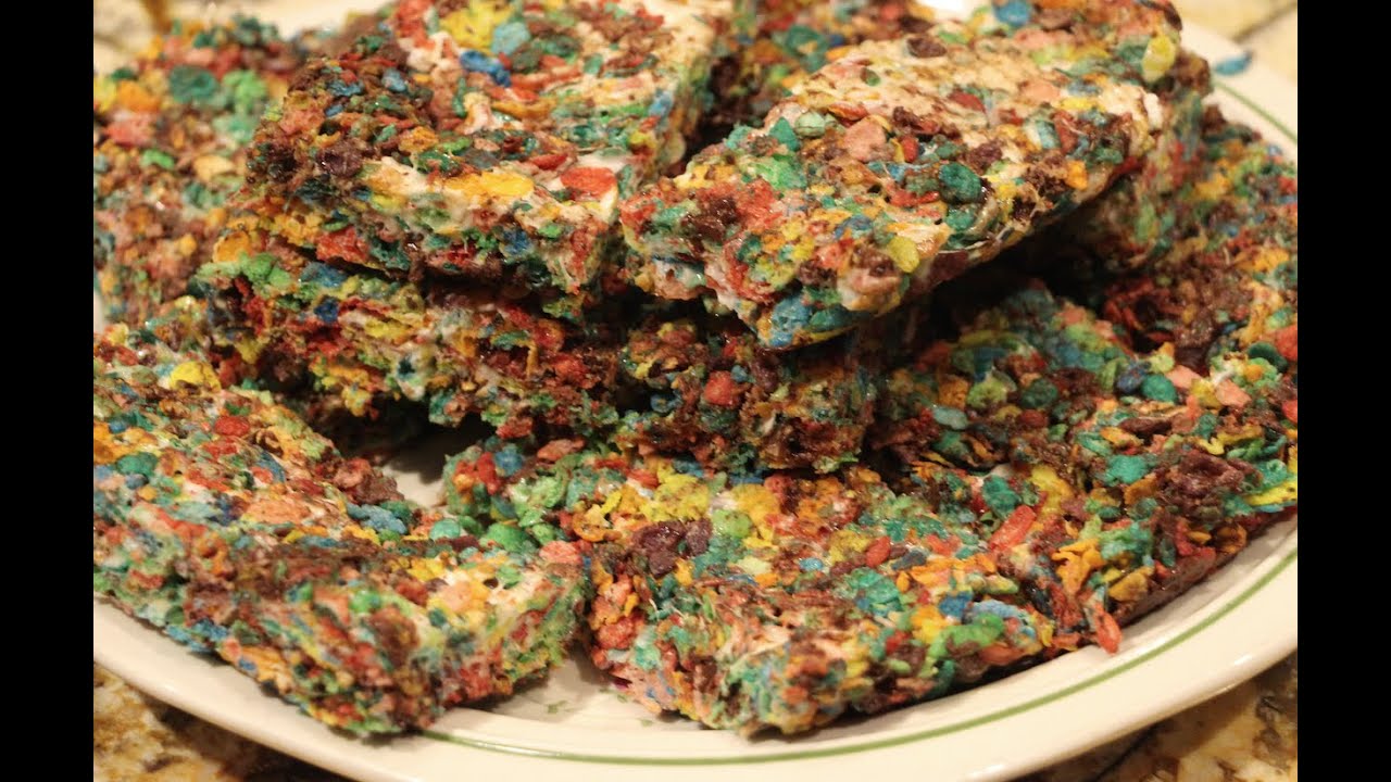 CEREAL TREATS / FRUITY PEBBLES MARSHMALLOW TREAT RECIPE / Cheryls Home ...