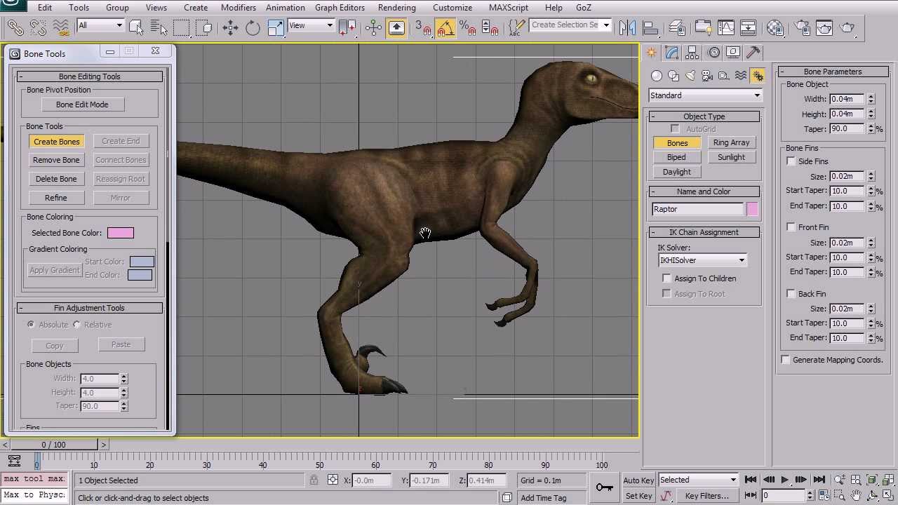 Dino Rig Part01 Bones - YouTube