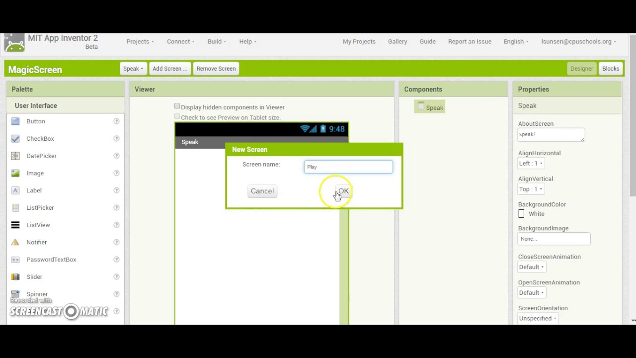Magic Screens AI-2 App - Part 1 - Create Screens - YouTube