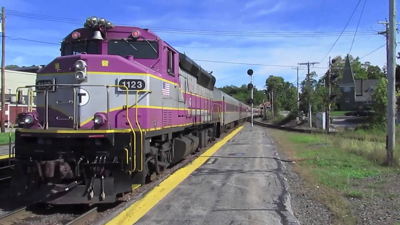MBTA Trains in Ayer & Shirley MA. (Loco 1001!) - YouTube