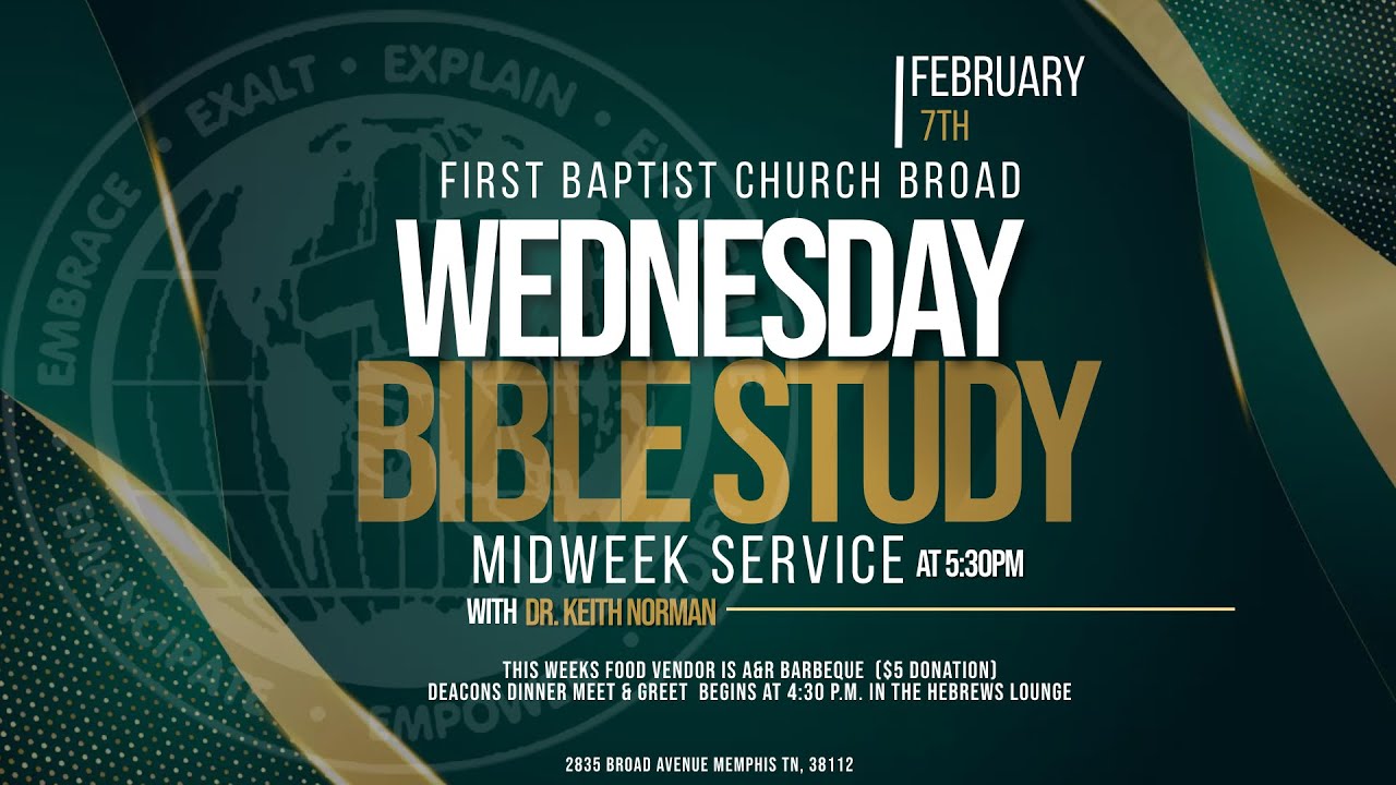 First Baptist Church Broad Mid-Week Bible Study - YouTube