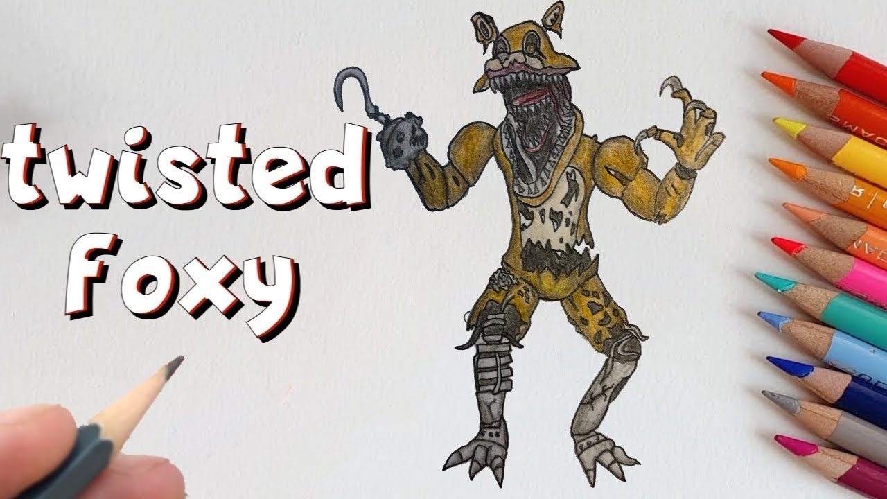 HOW TO DRAW TWISTED FOXY ( FNAF SECURITY BREACH ) - YouTube