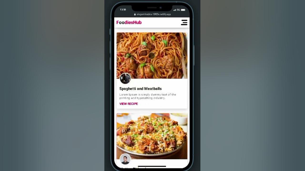 Food Recipe Website Reactjs Youtube