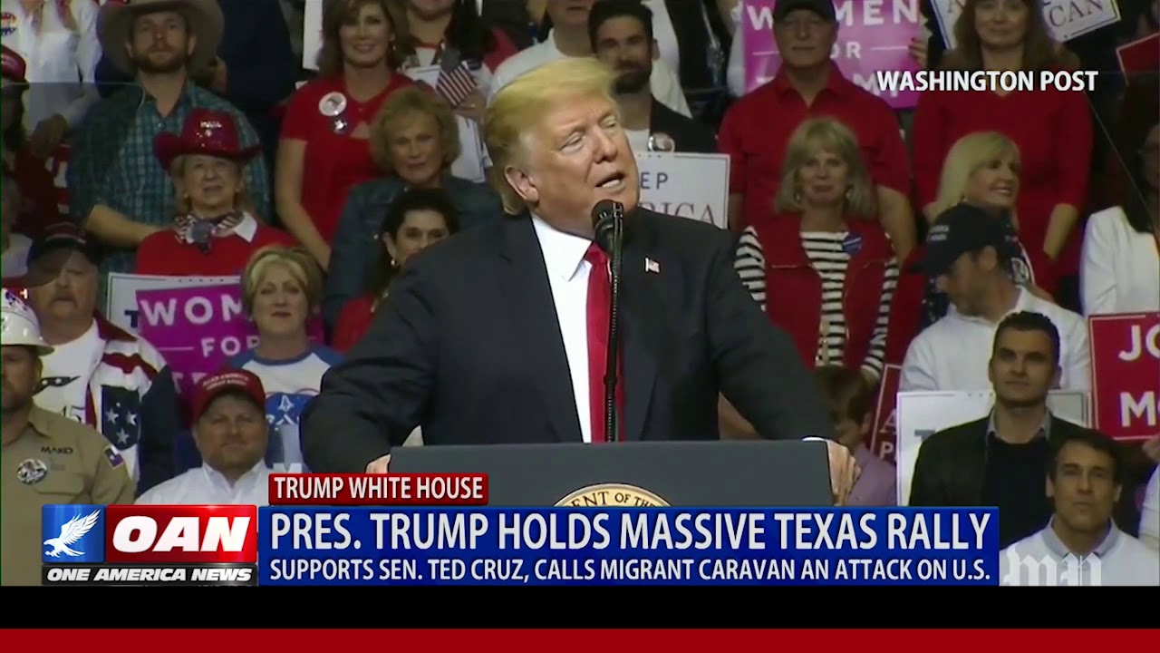 President Trump holds massive Texas rally, supports Sen. Ted Cruz - YouTube
