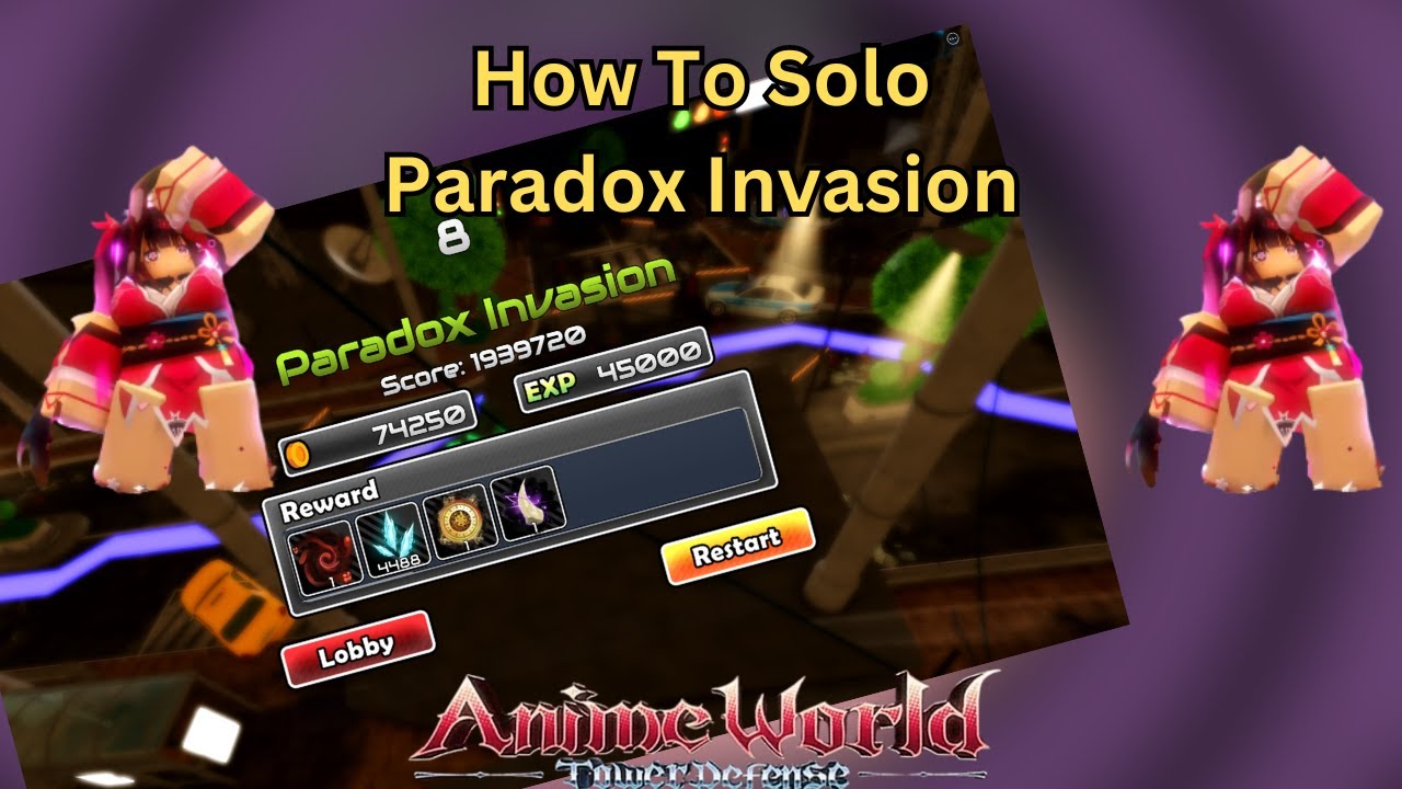 How To Complete New Paradox Invasion Stage I Anime World Tower Defense ...