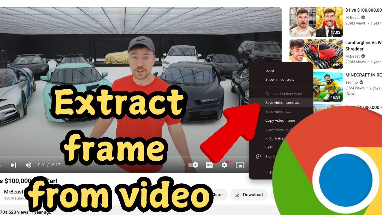 How to Save Frames from Videos in Google Chrome | Extract Images ...