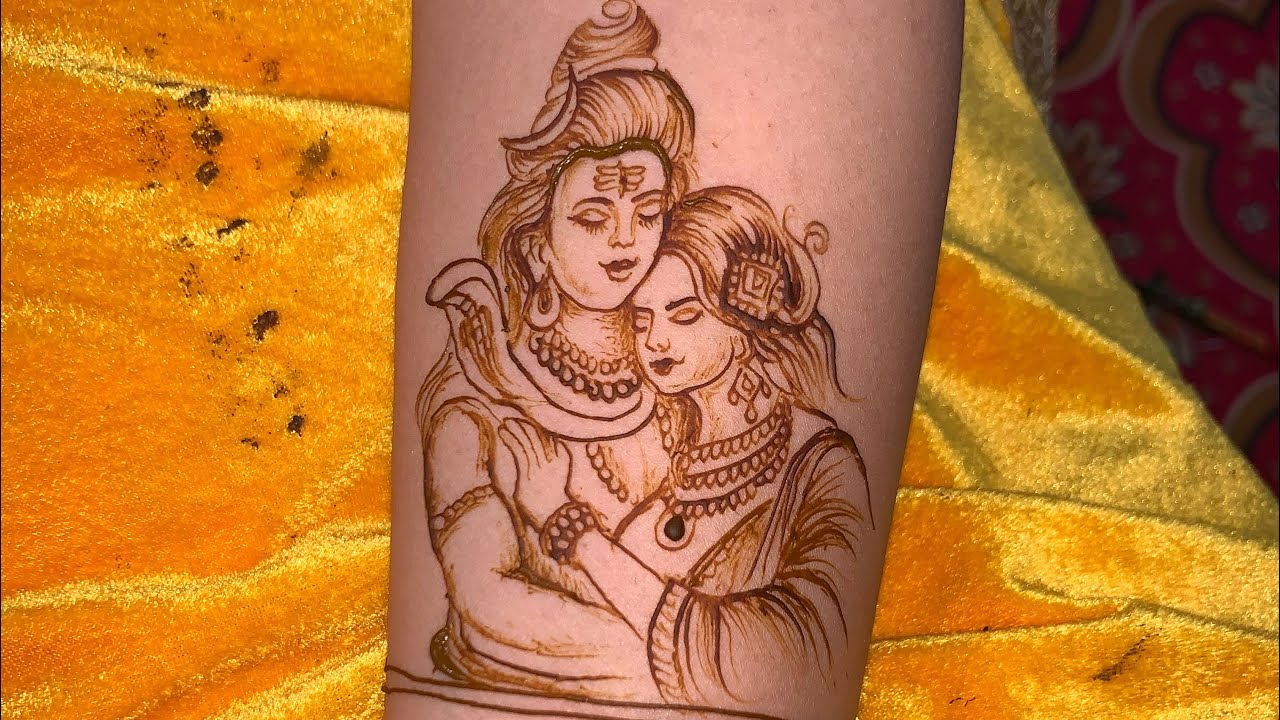 shiv parvati mehndi design || new shiv song || mahakal mehndi design # ...