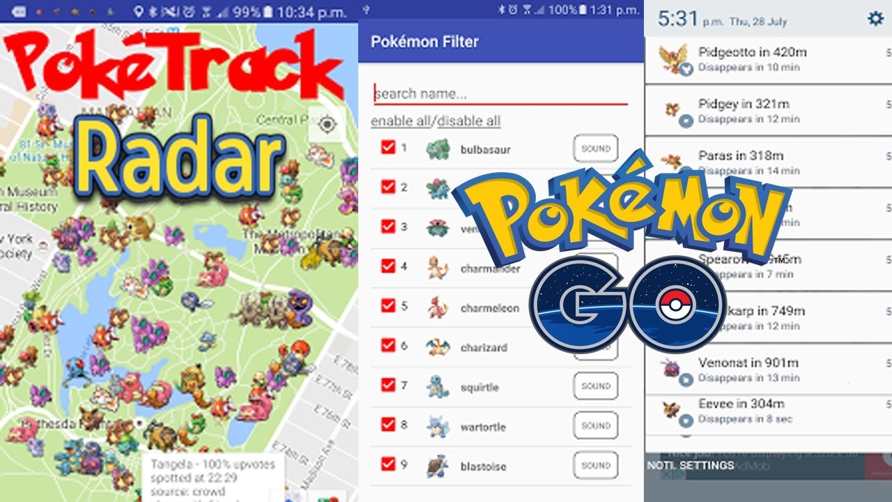 Novo radar de Pokémon GO 100% funcionando 2ª geração - YouTube