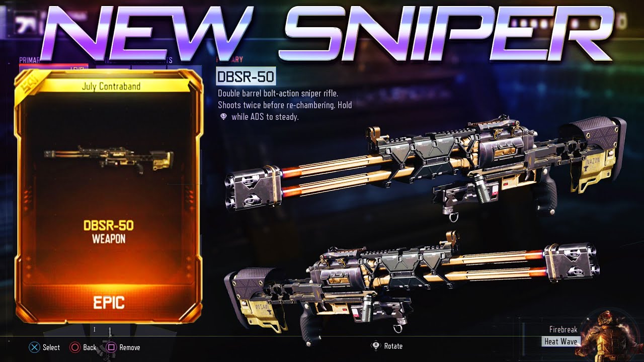NEW SNIPER GAMEPLAY!! - BLACK OPS 3 RARE DSR SNIPER UNLOCKED - YouTube