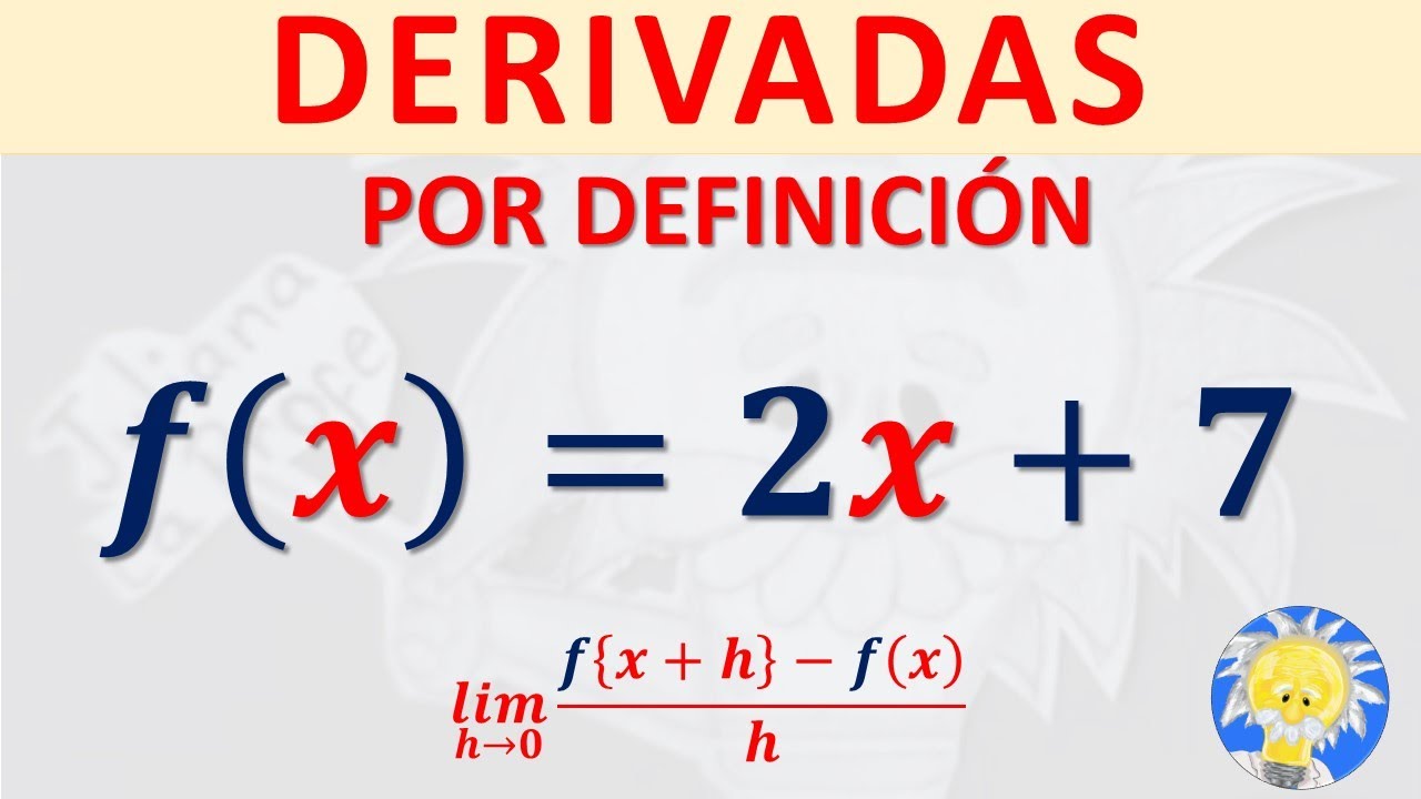 📕 DERIVADA de una FUNCIÓN LINEAL usando la definición | Juliana la Profe - YouTube
