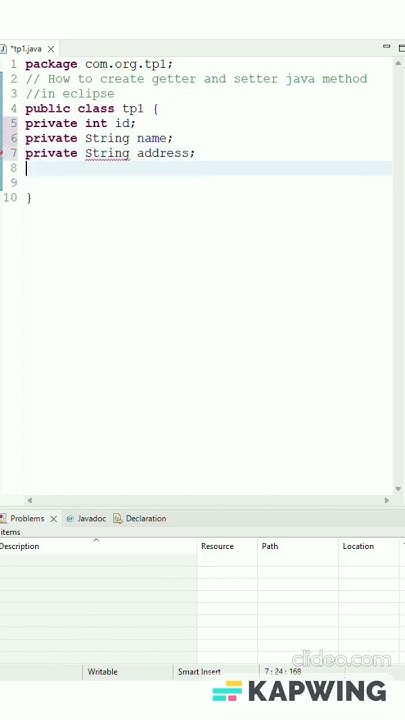 How To Create Getter And Setter Java Method In Eclipse Eclipse Java Coding Programming Youtube