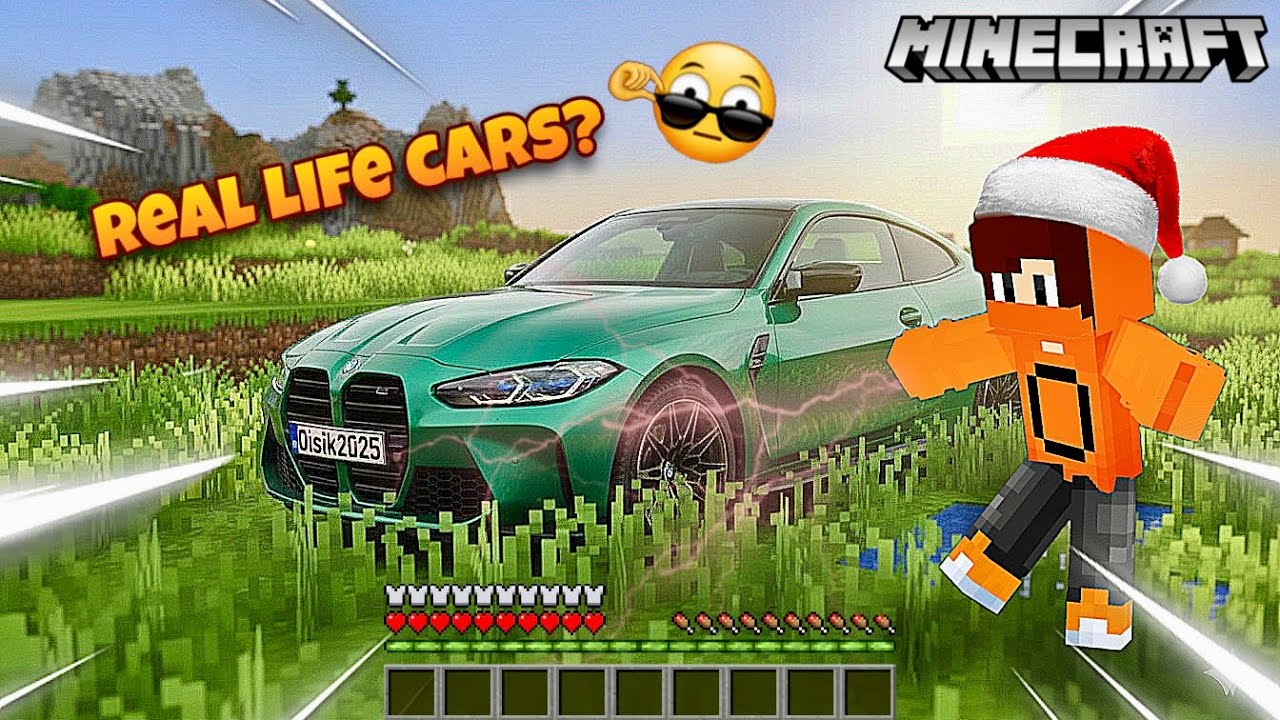 Driving REAL Cars in Minecraft on CHRISTMAS 🎅🎄 - YouTube
