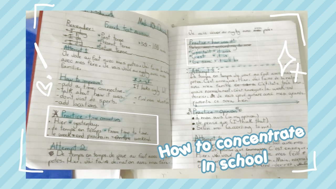 How to concentrate better in school! - YouTube