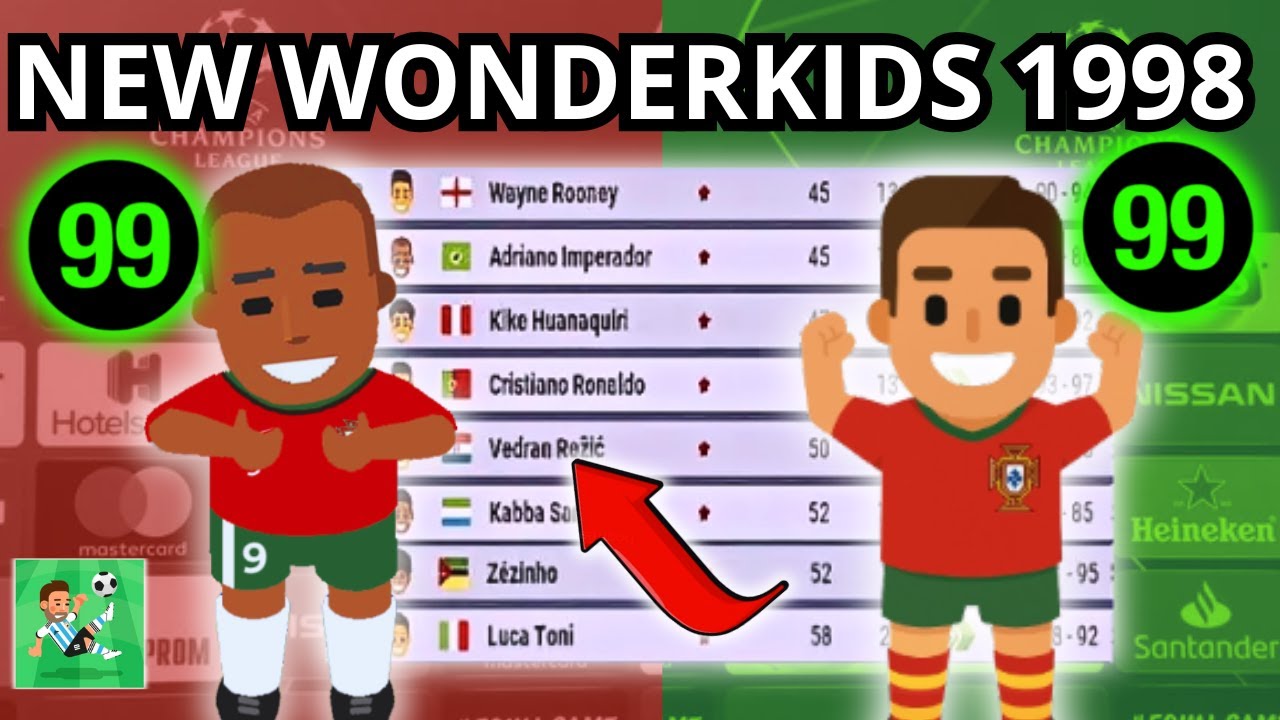 1998 Wonderkids in World Soccer Champs - UPDATE 9.9 +Cristiano Ronaldo ...